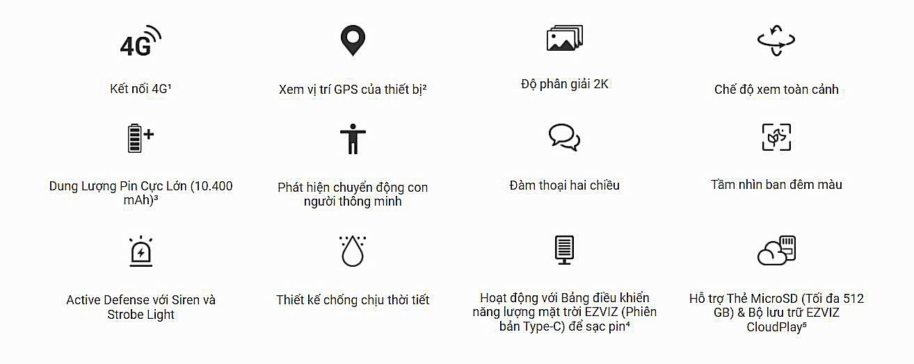 Camera Wifi Ezviz EB8 4G 2K - Mead Tech