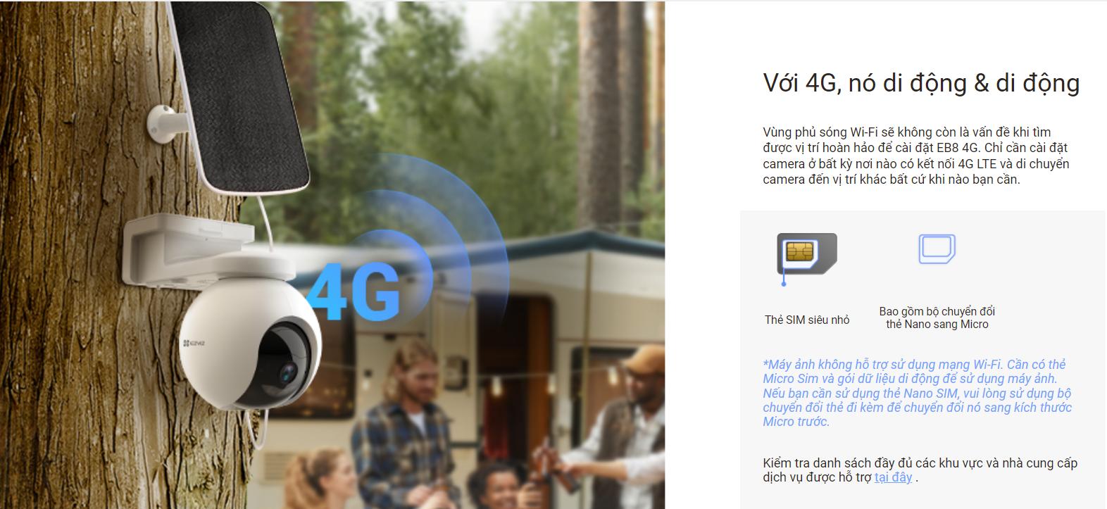 Camera Wifi Ezviz EB8 4G 2K - Mead Tech