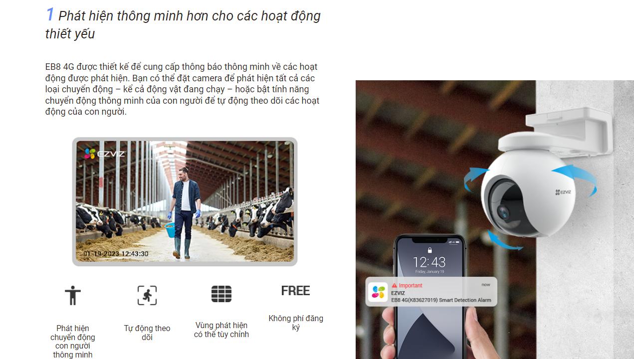 Camera Wifi Ezviz EB8 4G 2K - Mead Tech