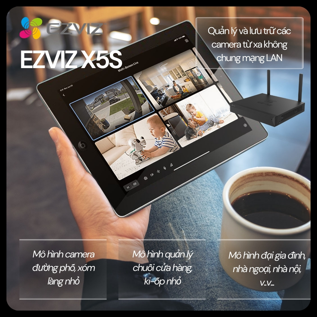 Đầu ghi hình camera Wireless NVR Ezviz X5s - Mead Tech